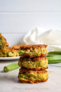 How to make fried okra cakes - Pook's Pantry Recipe Blog