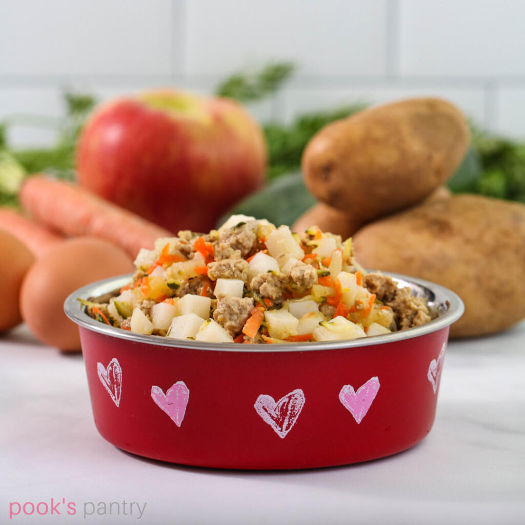 Easy ground turkey dog food recipe - Pook's Pantry Recipe Blog