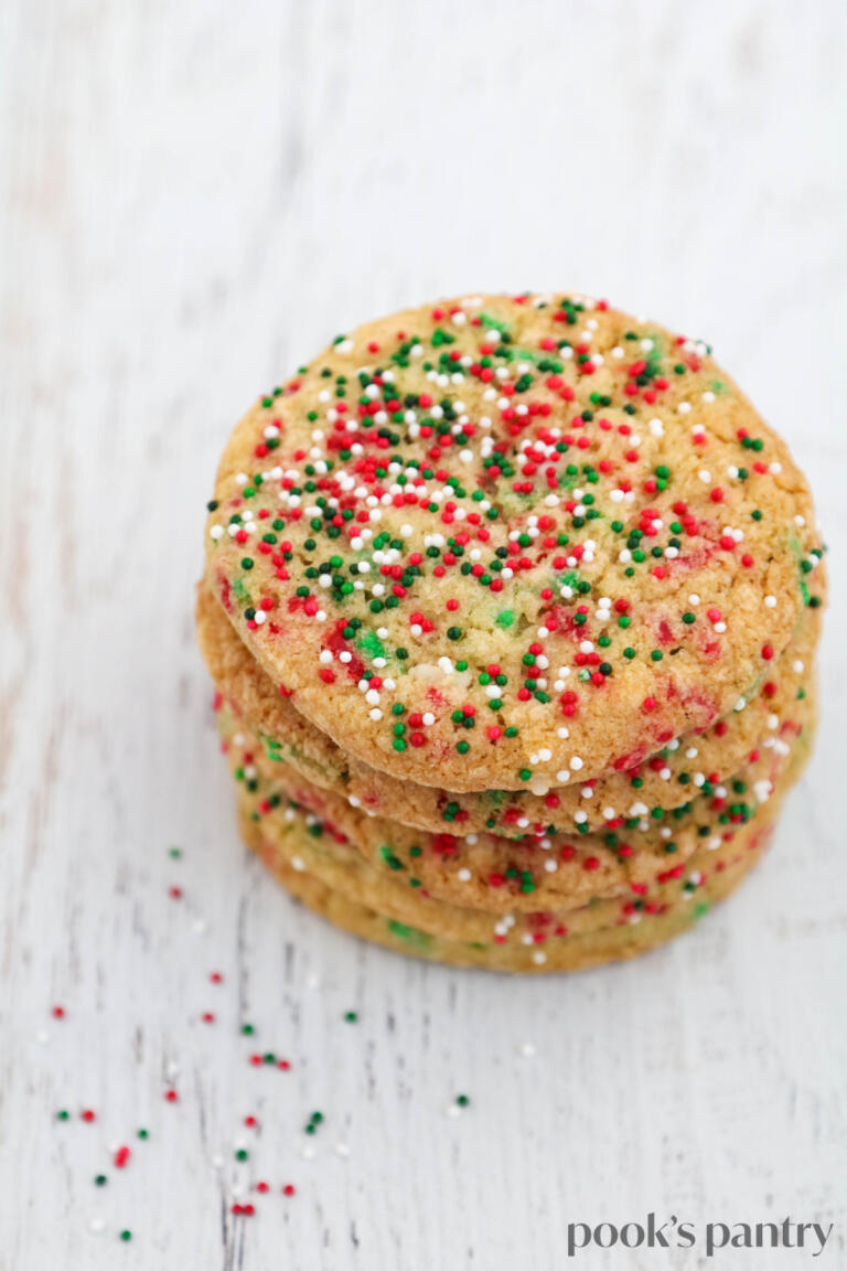 Easy Christmas Funfetti Cookie Recipe - Pook's Pantry Recipe Blog