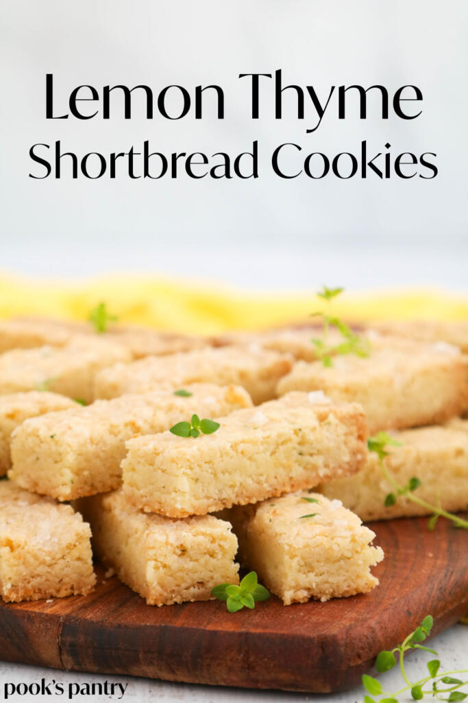 Lemon thyme shortbread cookies - Pook's Pantry Recipe Blog