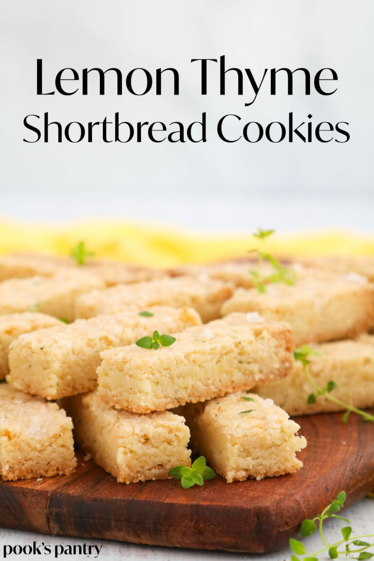 Lemon thyme shortbread cookies - Pook's Pantry Recipe Blog