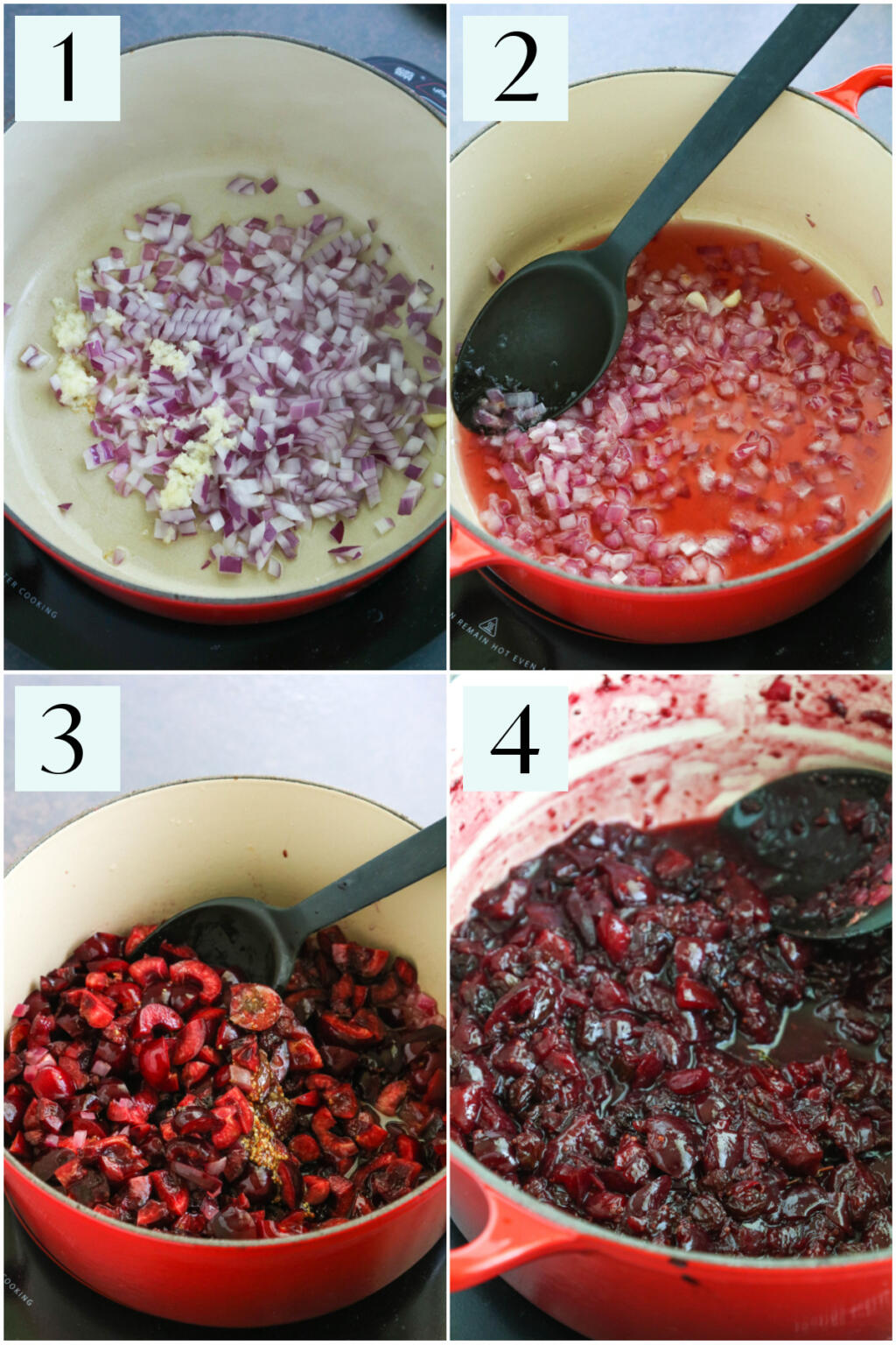 Cherry Chutney with Red Onion, Ginger and Whole Grain Mustard