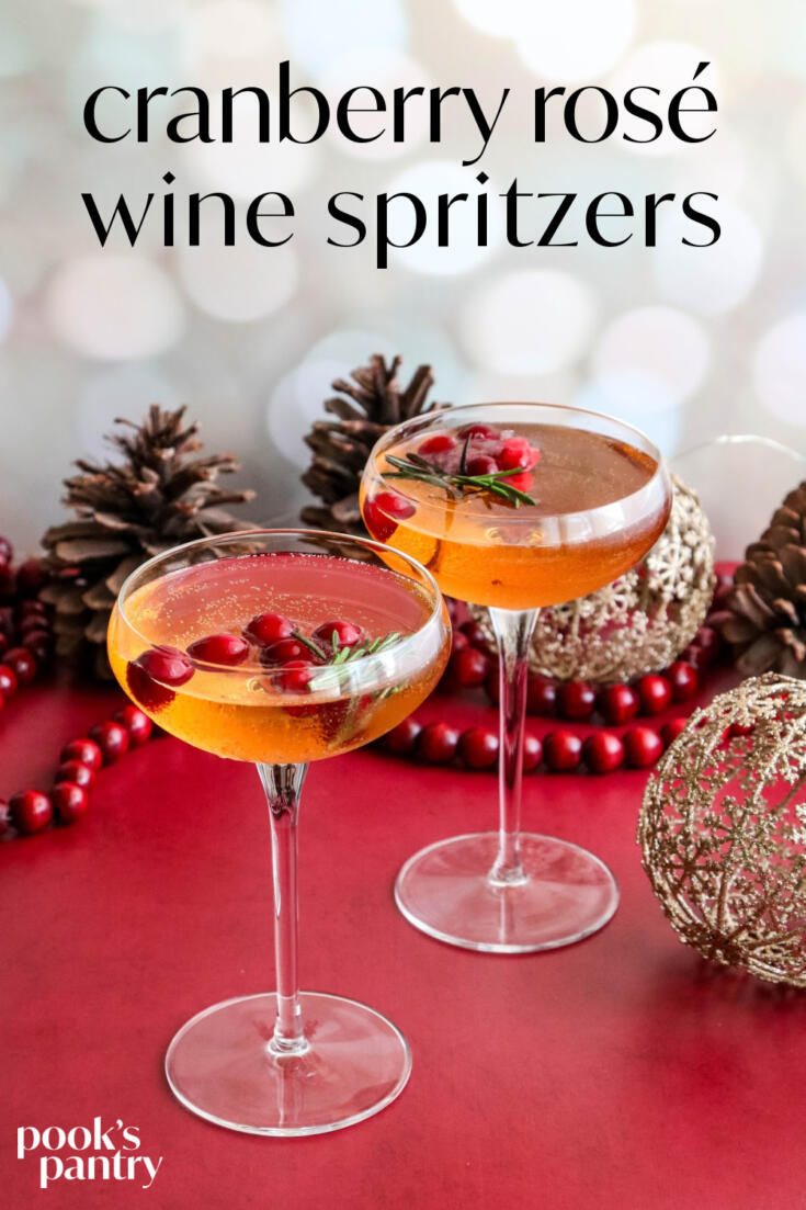 Cranberry rosé spritzer recipe - Pook's Pantry Recipe Blog