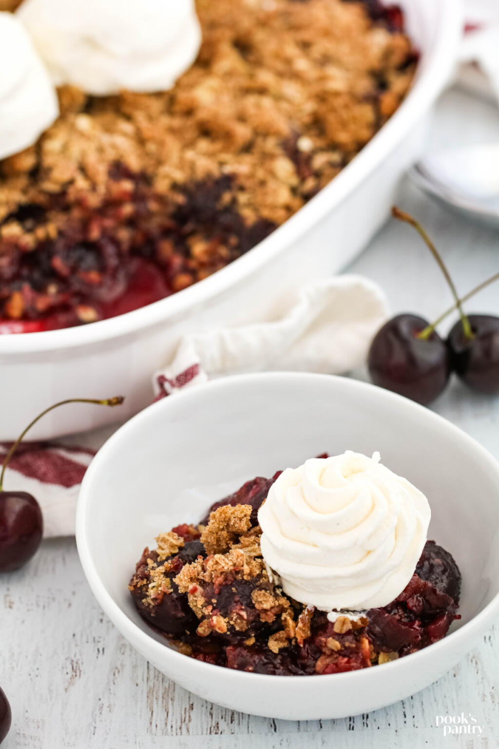 Fresh cherry crisp recipe - Pook's Pantry Recipe Blog