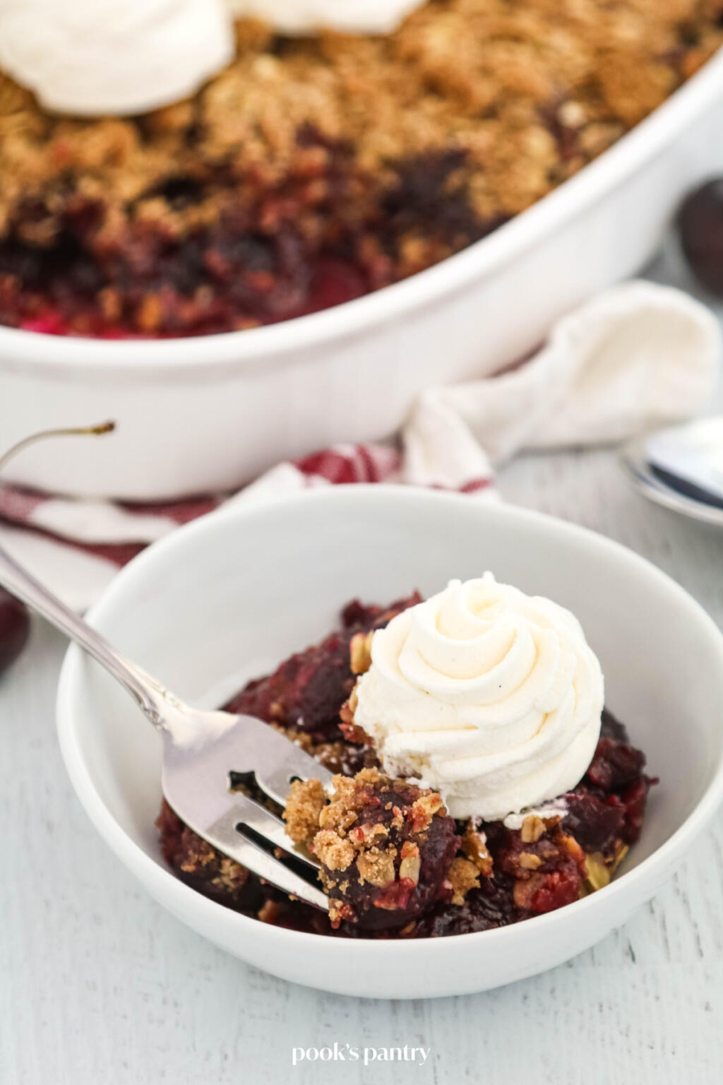 Fresh cherry crisp recipe - Pook's Pantry Recipe Blog